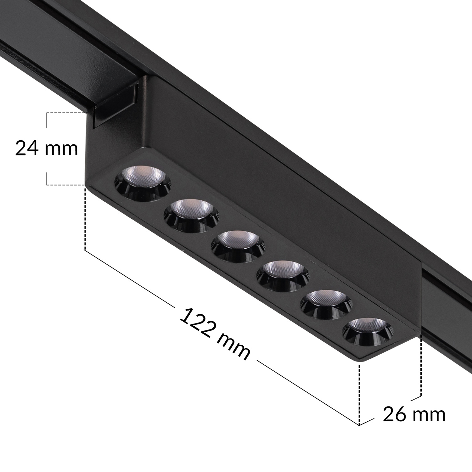 Oświetlenie szynowe magnetyczne ZESTAW listwa 1m + 3x reflektor LED ...