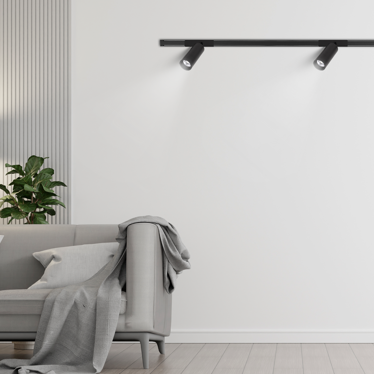 Oświetlenie szynowe magnetyczne ZESTAW listwa 1m + 3x reflektor LED ...